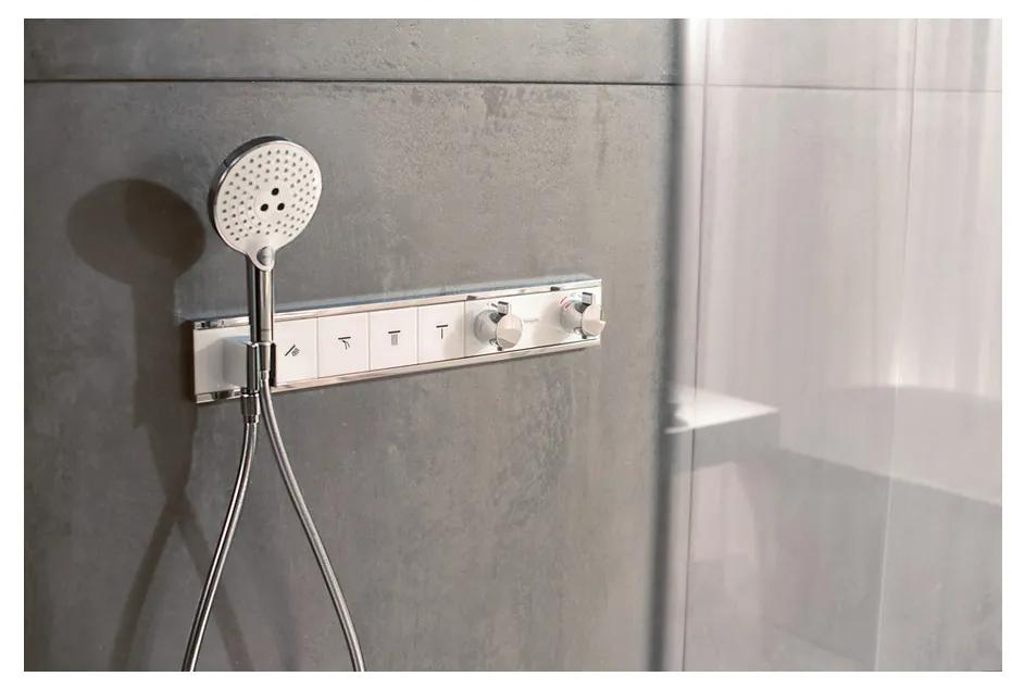Hansgrohe Rain Select - Podomítkový termostatický modul pro 4 spotřebiče, bílá / chrom 15357400