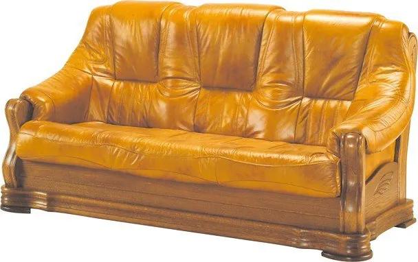 Casarredo - Komfort nábytek Rozkládací trojmístná pohovka BOHUMILA rozkládací kůže | potah: Kůže S-16,barva: moření 01 bílá