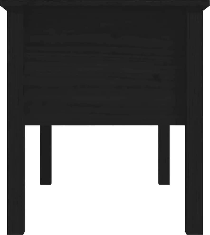 vidaXL Konferenční stolek 102 x 49 x 55 cm masivní borové dřevo [820945] Barva: Černá