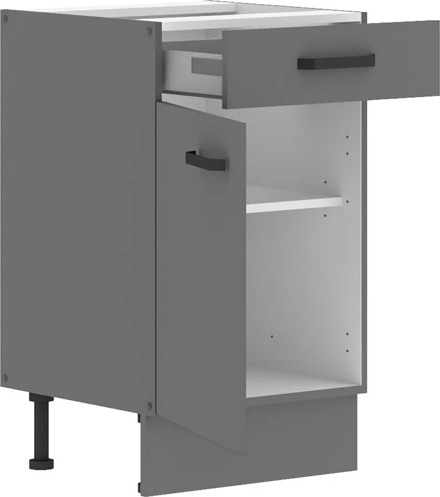 NESSANT se | dolní skříňka 50 D 1F 1S se zásuvkou PREMIUM BOX | 50 cm | šedá
