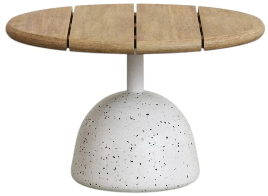 Kulatý zahradní konferenční stolek s deskou z akácie ø 55 cm Saura – Kave Home