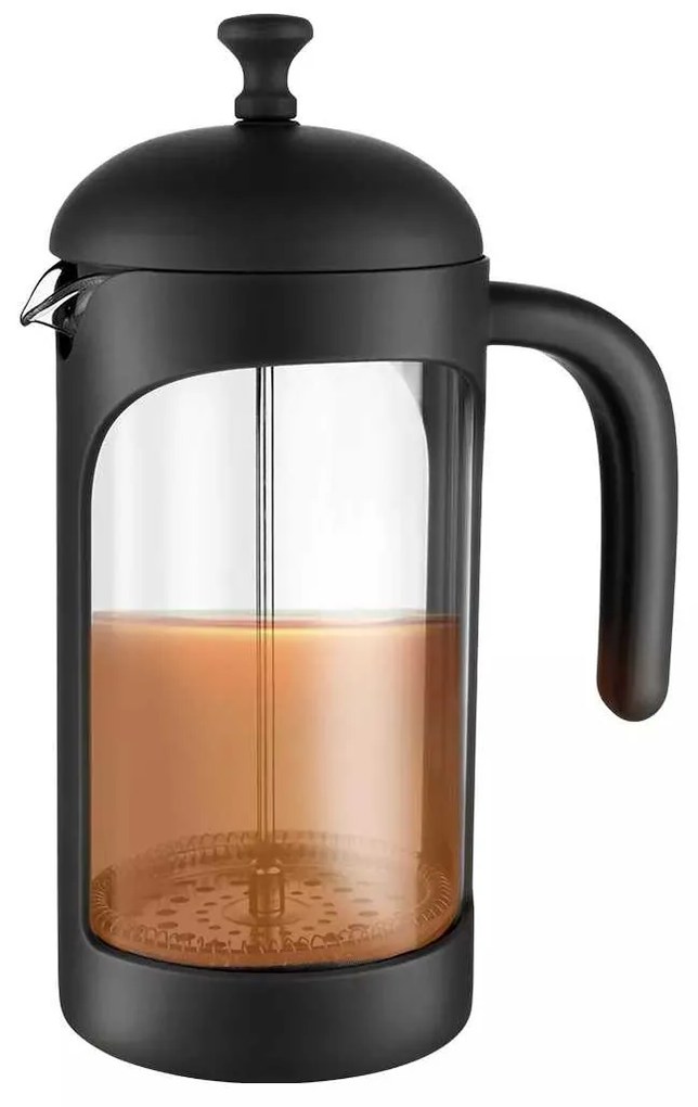 Konvice na kávu nebo čaj se sítkem Florina 1000 ml černá pro tzv. French press