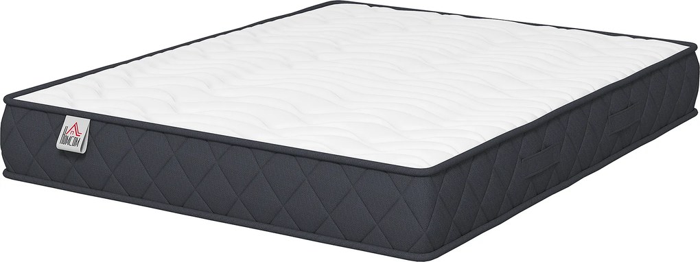 HOMCOM matrace 200x160 cm, matrace pro 2 osoby, paměťová pěna, tloušťka 20 cm, certifikát OEKO-TEX, střední tuhost