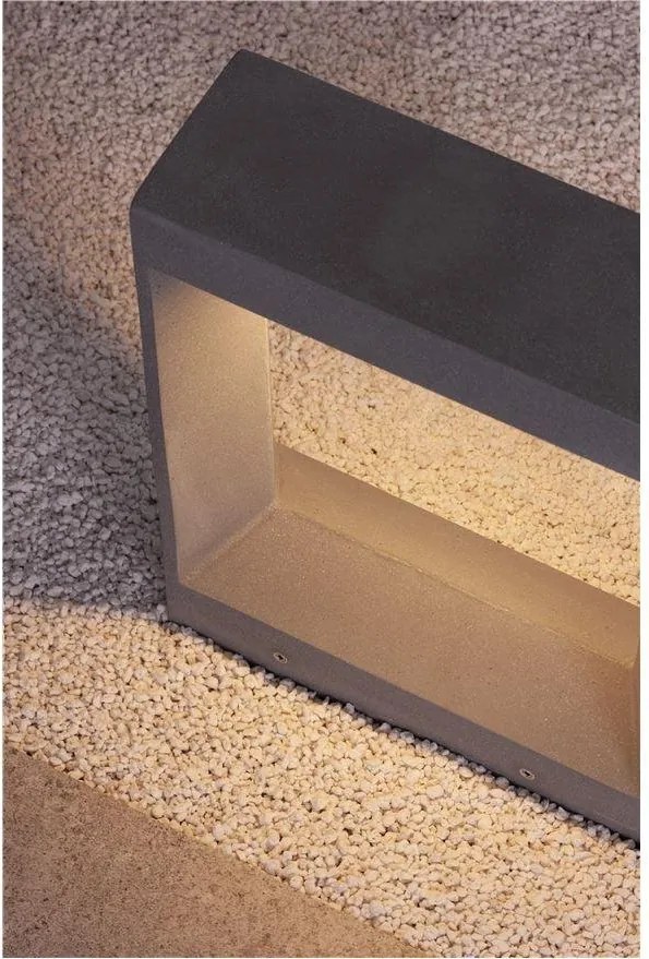 NV 9540217 Venkovní sloupkové svítidlo CAIRO šedý beton skleněný difuzor LED 8W 3000K 120-230V IP65 - NOVA LUCE