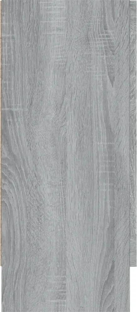 vidaXL Prosklená skříň 120x30,5x70 cm dřevotříska [815628] Barva: dub sonoma