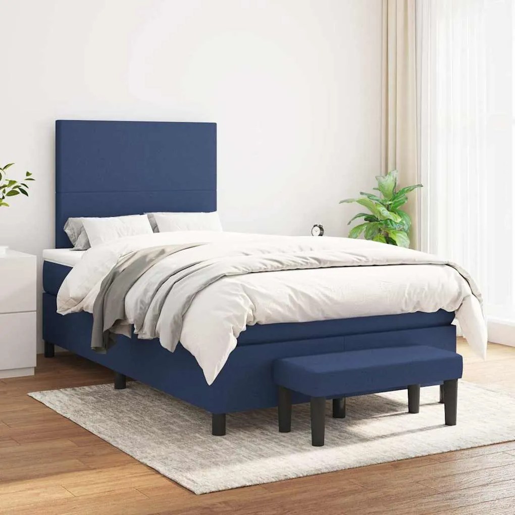 Box spring postel s matrací černá 120x190 cm textil 3270347