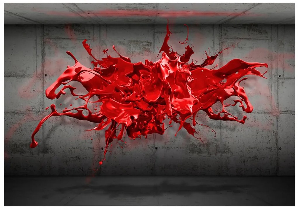 3D tapeta červená (150x105 cm) - Murando DeLuxe