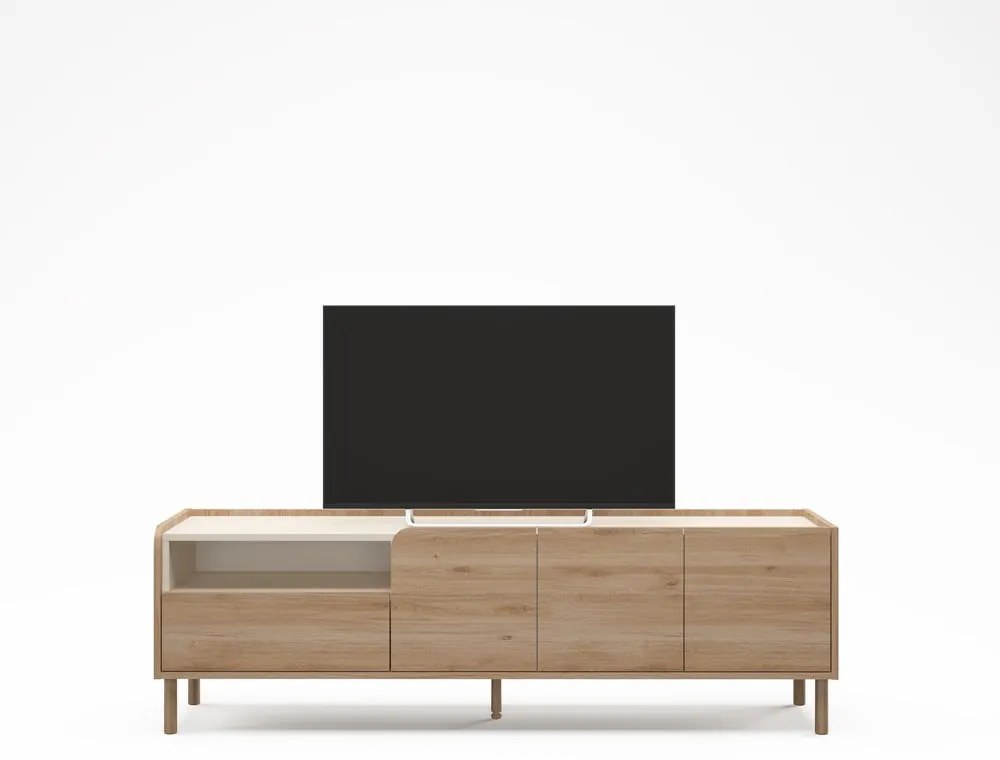 TV stolek v dekoru dubu v přírodní barvě 180x55,5x44 cm Monza – Marckeric