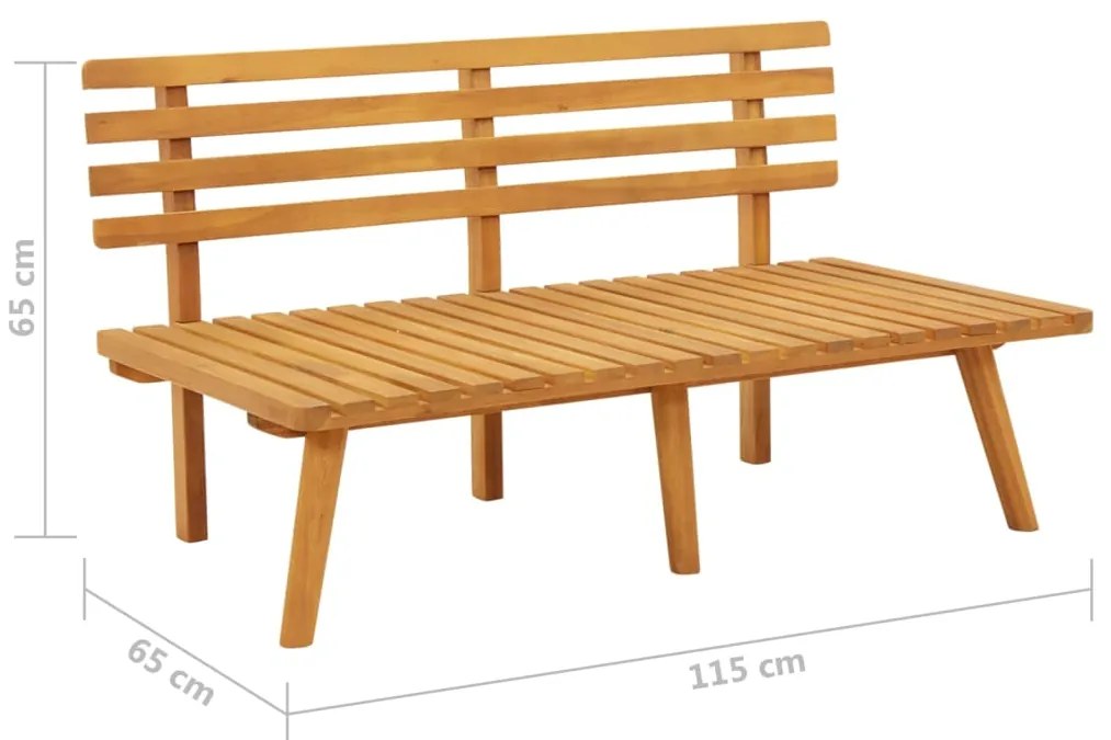 vidaXL Marketos Zahradní lavice s poduškami 115 cm masivní akáciové dřevo