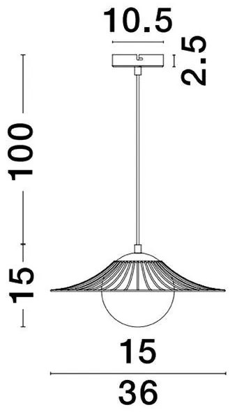 Nova Luce Závěsné svítidlo FLY, E27 1x12W Barva: Bílá