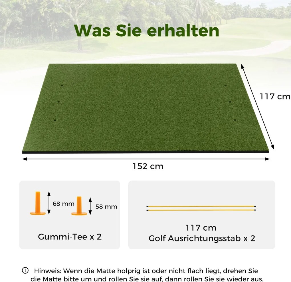 Costway 3-v-1-Ticking mat pro golf. Vysoce kvalitní úderová podložka s umělým