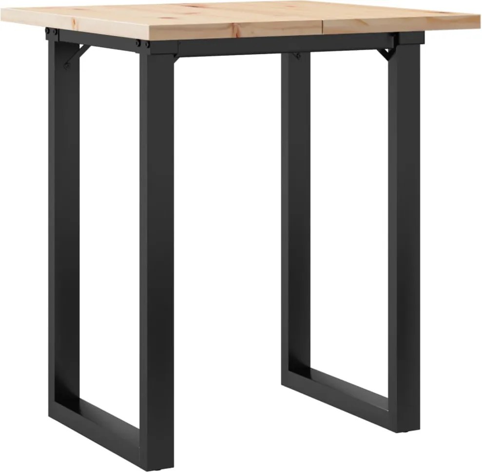 Jídelní stůl s O rámem 70 x 70 x 75,5 cm borové dřevo a ocel 3282737