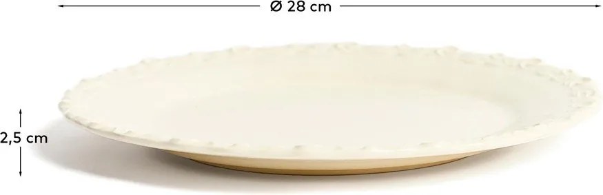 Béžový keramický talíř ø 28 cm Varla – Kave Home