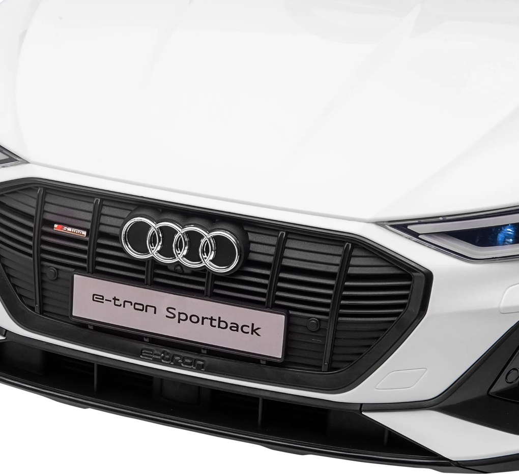 HOMCOM dětské elektrické autíčko 12V elektrické autíčko Audi E-tron elektrické autíčko s dálkovým ovládáním, bezpečnostní pásy, hudba (MP3/USB/TF), d…