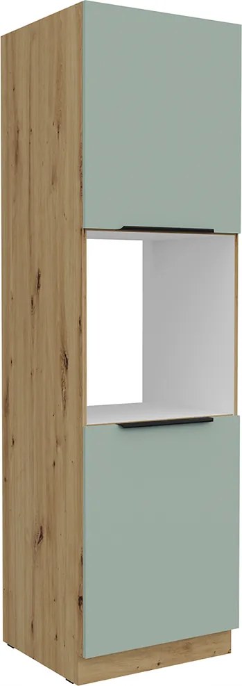 ARIA st | vysoká skříňka 60 DP-210 2F na vestavnou troubu | 60 cm | ANTI FINGERPRINT povrch | artisan/aquamarine
