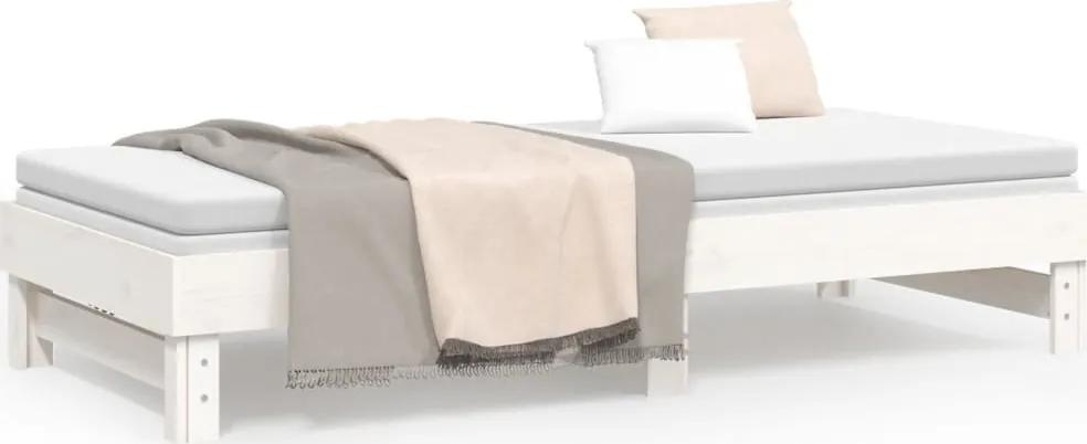 vidaXL Výsuvná postel 2x (80 x 200) cm masivní borovice [823385] Barva: medová hnědá