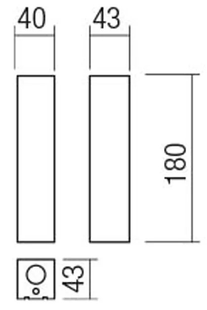 Redo 01-1975 nástěnné LED svítidlo Saber přírodní, 4,7W, 3000K, 18cm