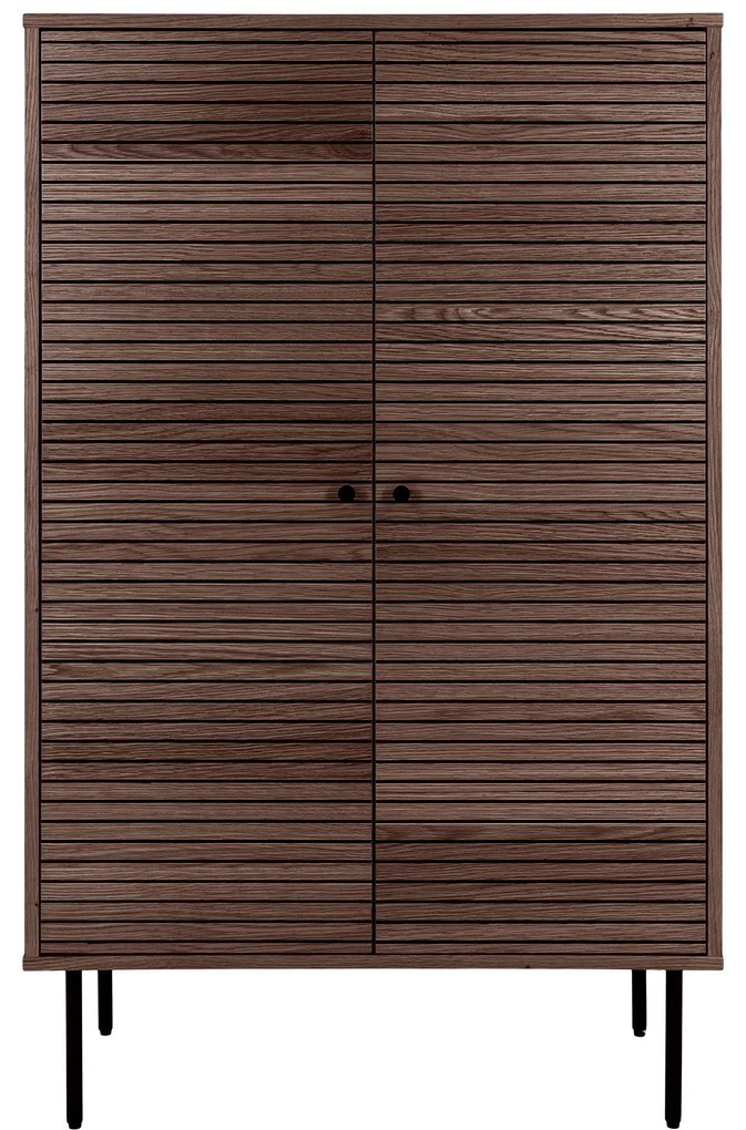 House Nordic Dřevěný kabinet KYOTO 130x80 cm tmavě hnědý