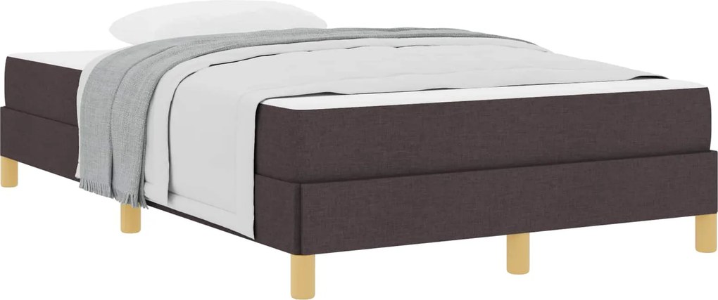 Postel s boxspringem s matrací Tmavě hnědá 120 x 190 cm textil 3398552