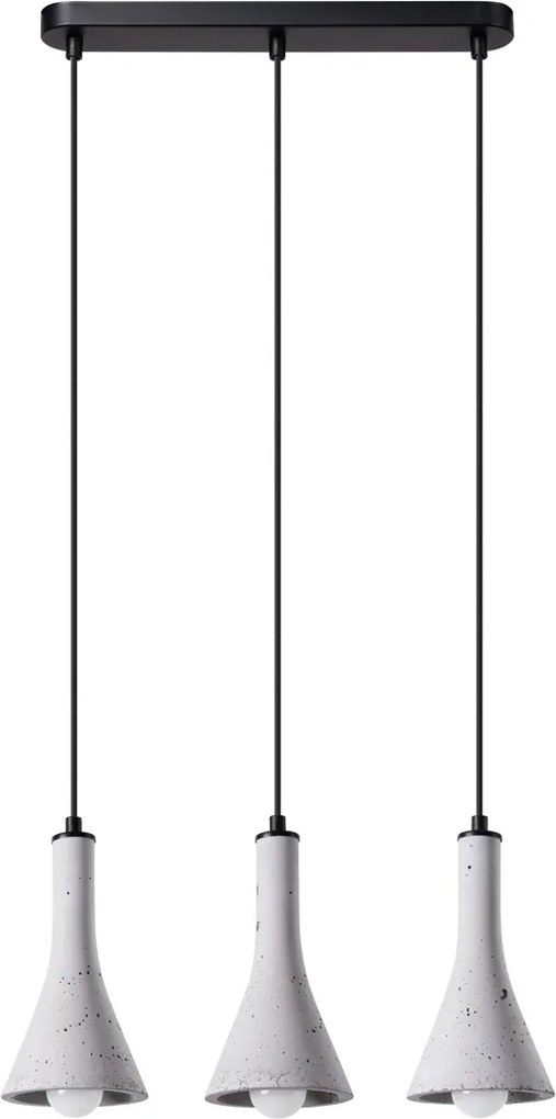 Sollux Lighting Závěsné svítidlo REA 3L beton