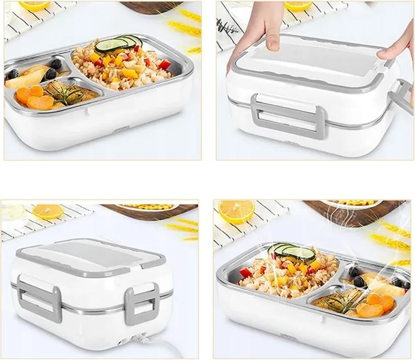 VERK Ohřívací box na jídlo 12V/220V - bílý