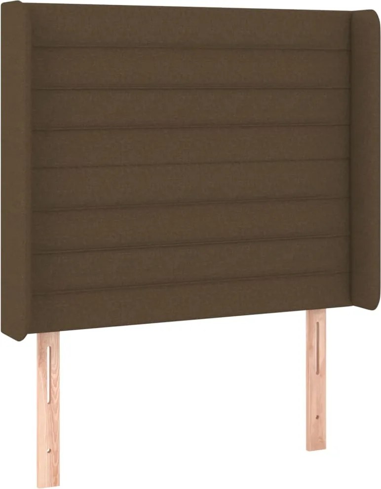 Box spring postel s matrací a LED tmavě hnědá 80x200 cm textil 3138912
