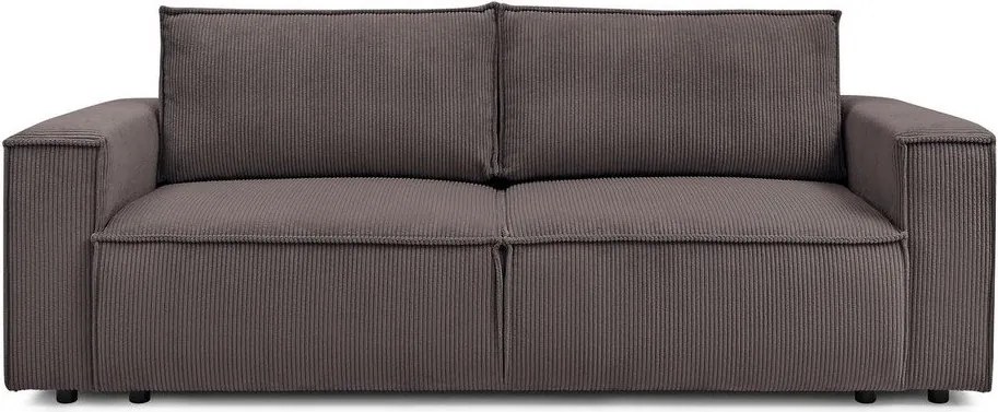 Taupe manšestrová rozkládací pohovka 245 cm Nihad – Bobochic Paris