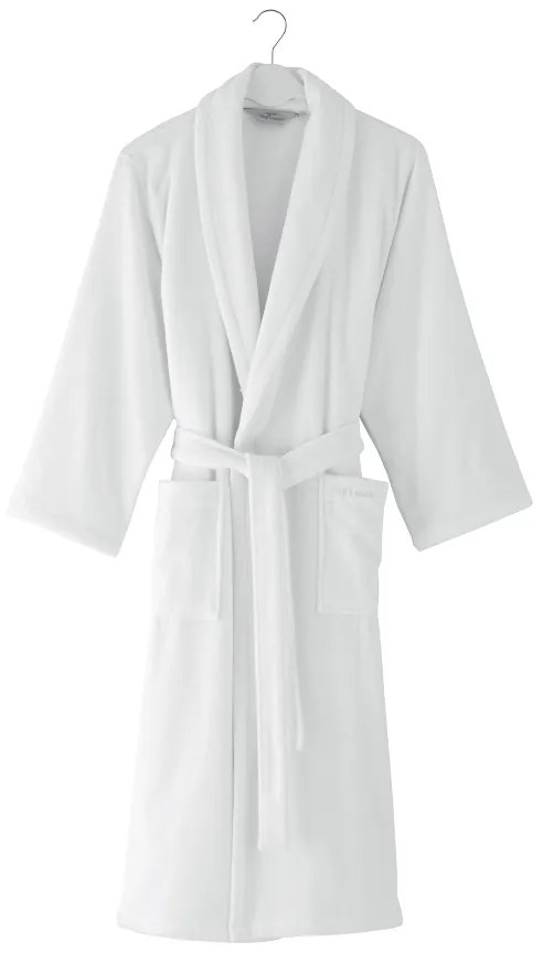Unisex župan MICRO COTTON v dárkovém balení + papuče Bílá L + papučky (42/44) + dárkové balení