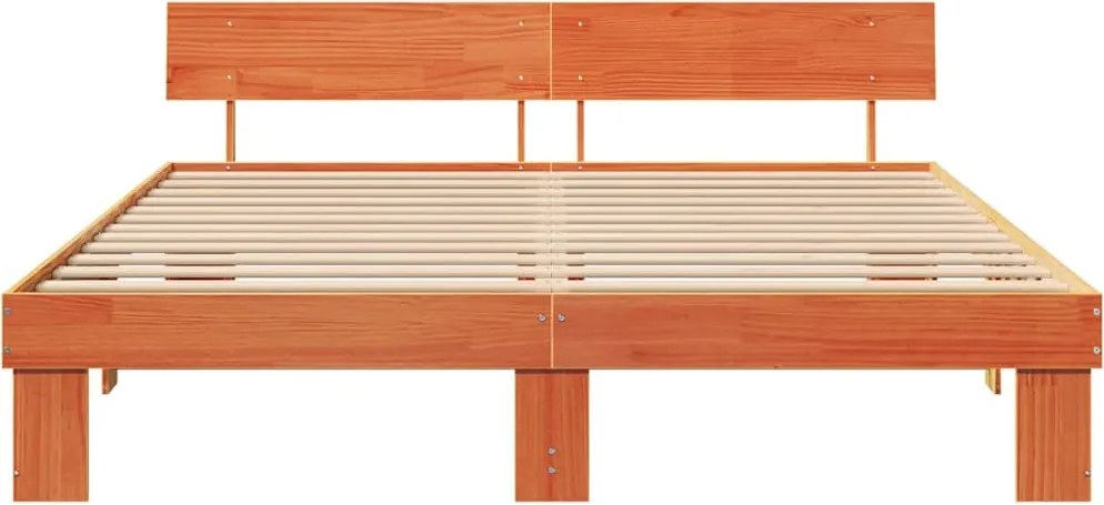 Rám postele Voskově hnědá 200 x 200 cm Masivní borové dřevo 3382291