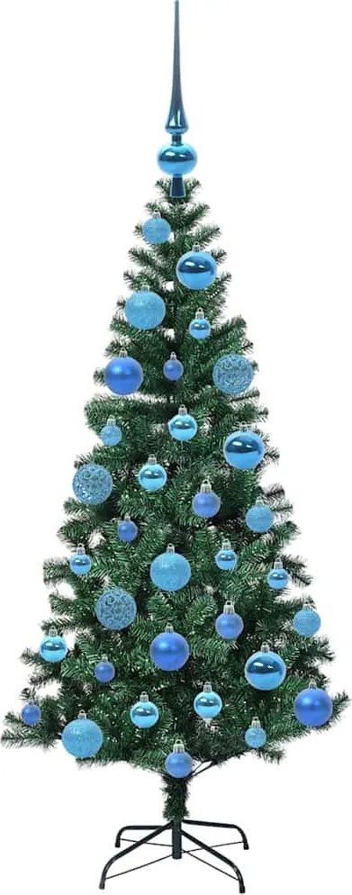 Umělý osvětlený vánoční stromeček Zelená 120 cm PVC a kov 3396743