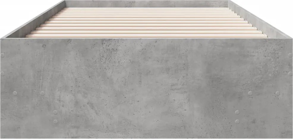 Rám postele betonově šedý 75 x 190 cm kompozitní dřevo 3295712