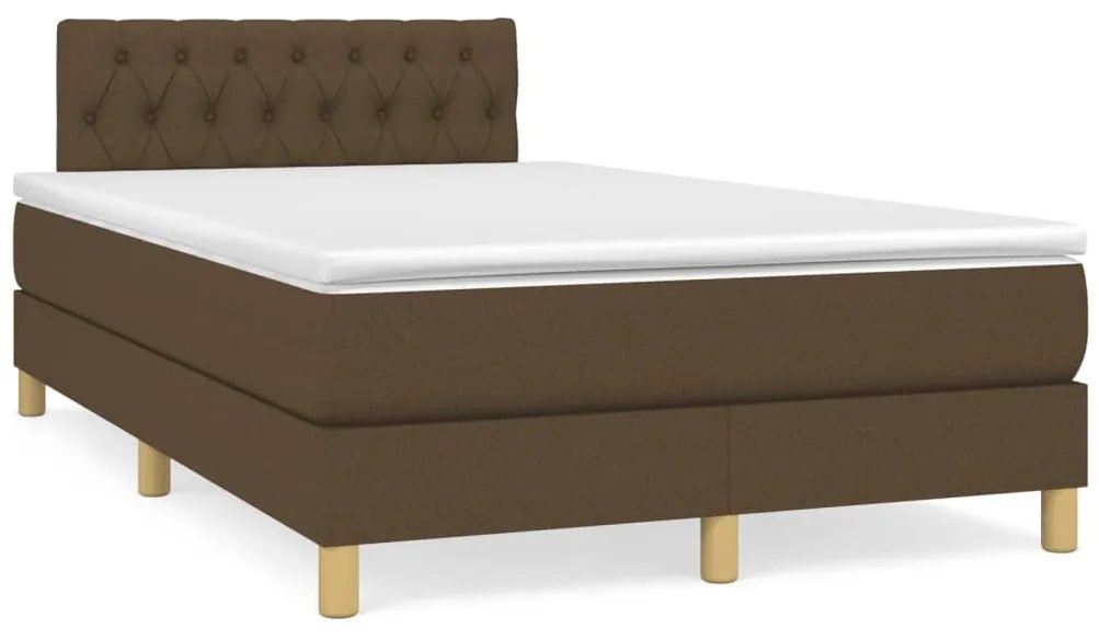 Box spring postel s matrací tmavě hnědá 120x190 cm textil 3269796