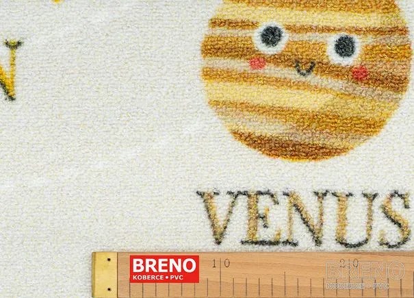 Breno Kusový koberec PLAY 2019 Beige - sluneční soustava, 120x170 cm, Vícebarevné