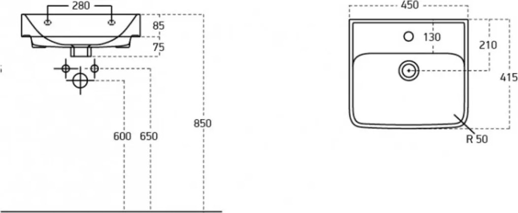 Lavedo Afina Neon White/Wotan Oak 80 koupelnová skříňka s umyvadlem