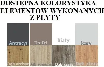 ADRK Furniture Třípatrová postel pro tři osoby s matracemi ETAPO 180x80 CH-Eta-W-188+M-E121
