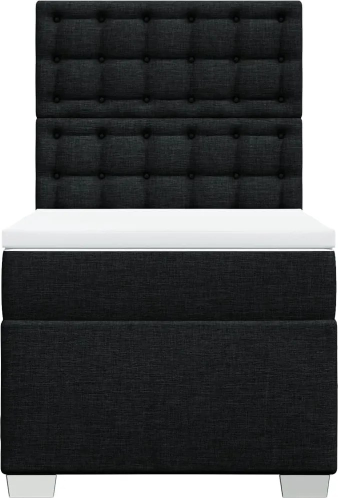 Box spring postel s matrací černá 80 x 200 cm textil 3290331