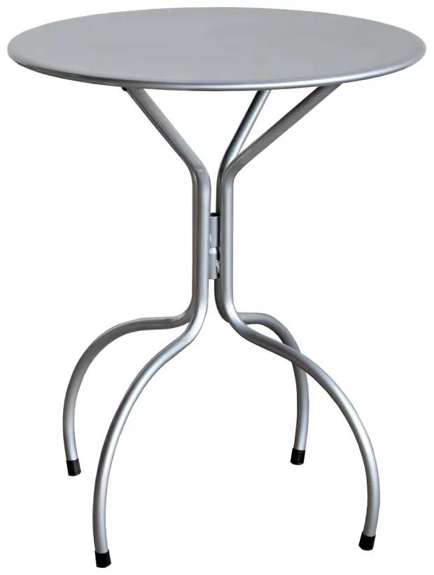 Zahradní kulatý stolek POLUX — šedá, kov