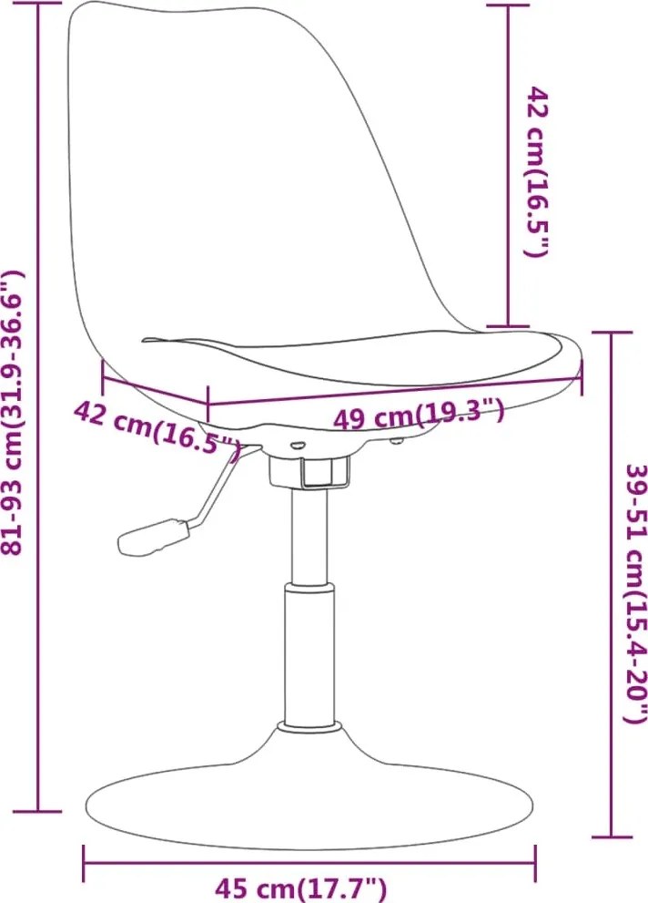 vidaXL Otočné jídelní židle 4 ks textil [338327] Barva: krémová