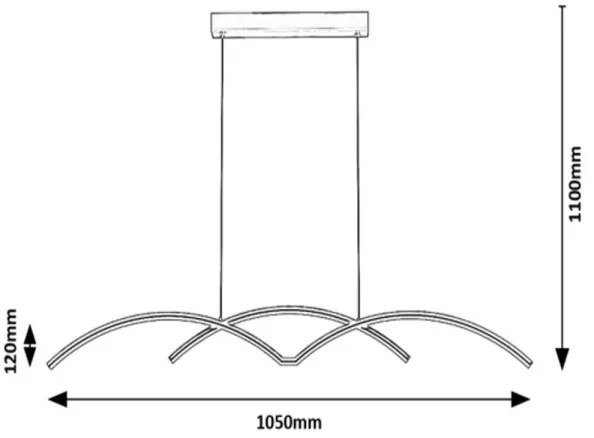 Rabalux 6899 - LED Lustr na lanku RIVER LED/40W/230V