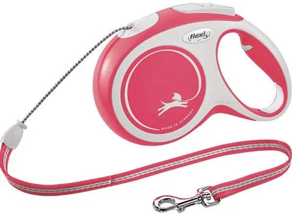 Flexi New Comfort M lanko 8 m červené 20 kg