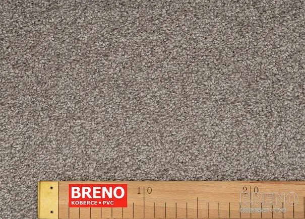Breno Metrážový koberec FINESSE 76 taupe hnědá, šíře 400 cm, Hnědá