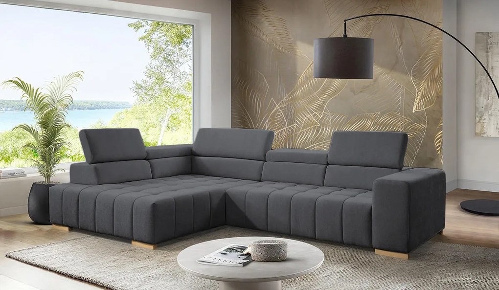 XXXLutz ROHOVÁ SEDAČKA, textil, barvy grafitu MID.YOU - Sedací soupravy - 000694006522