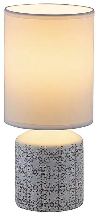 Stolní keramická lampa SOPHIE, 1xE14, 40W, bílá se vzory Rabalux SOPHIE 004400