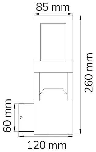 Wofi 12244 - LED Venkovní nástěnné svítidlo SIERRA LED/10W/230V IP54