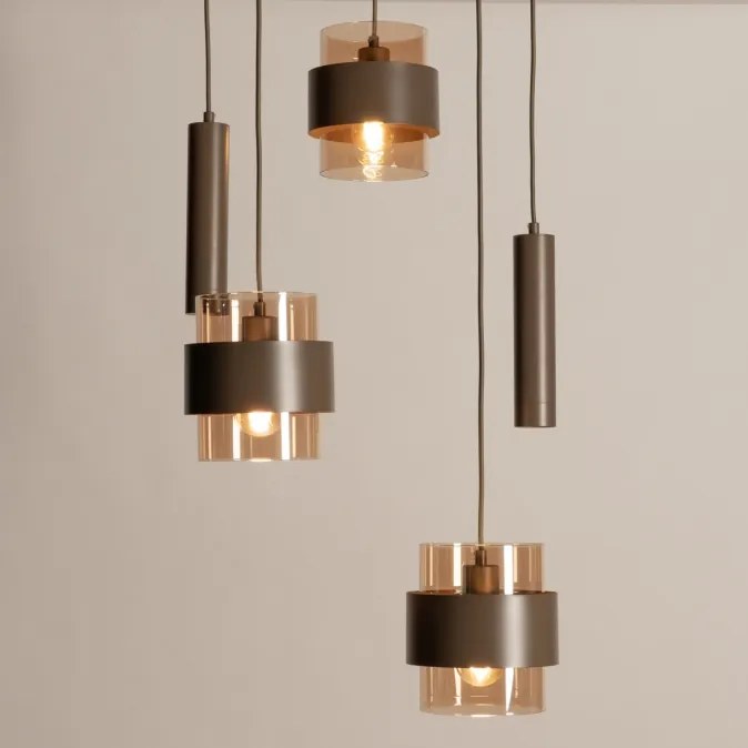 Závěsné svítidlo Retro 70er Trio 150 Round Brown