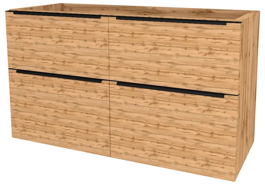 Mereo Mereo, Mailo, koupelnová skříňka 121 cm, černé madlo, Multidecor, CN593SBDWOT