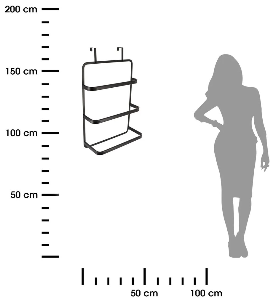 Držák na ručníky Raspo, černá