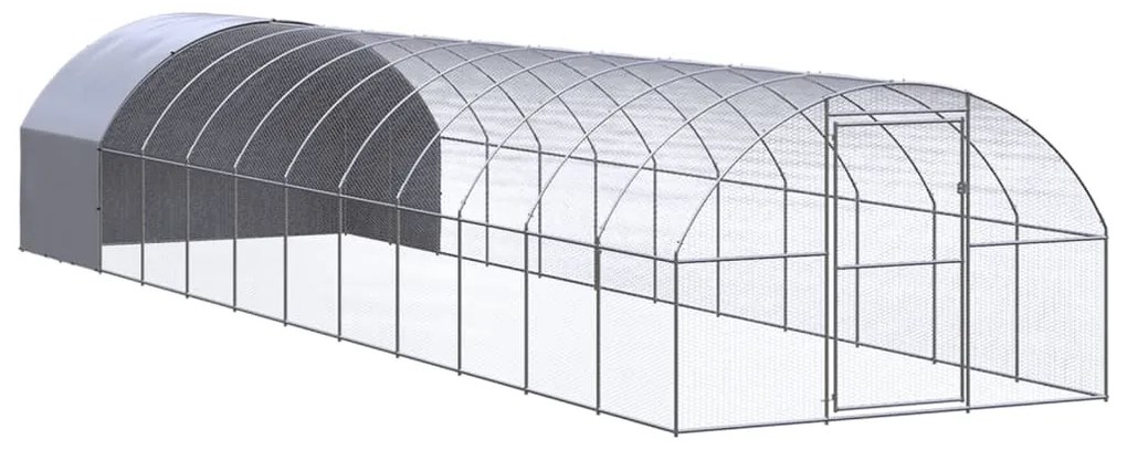 Venkovní klec pro kuřata 3 x 12 x 2 m pozinkovaná ocel 3095477