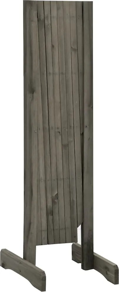 Zahradní trelážový plot šedý 150 x 80 cm masivní jedle 314827