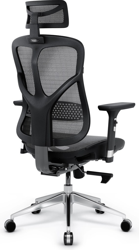Ergonomická kancelářská židle ze síťoviny, černý-šedý: Diablo V-Basic